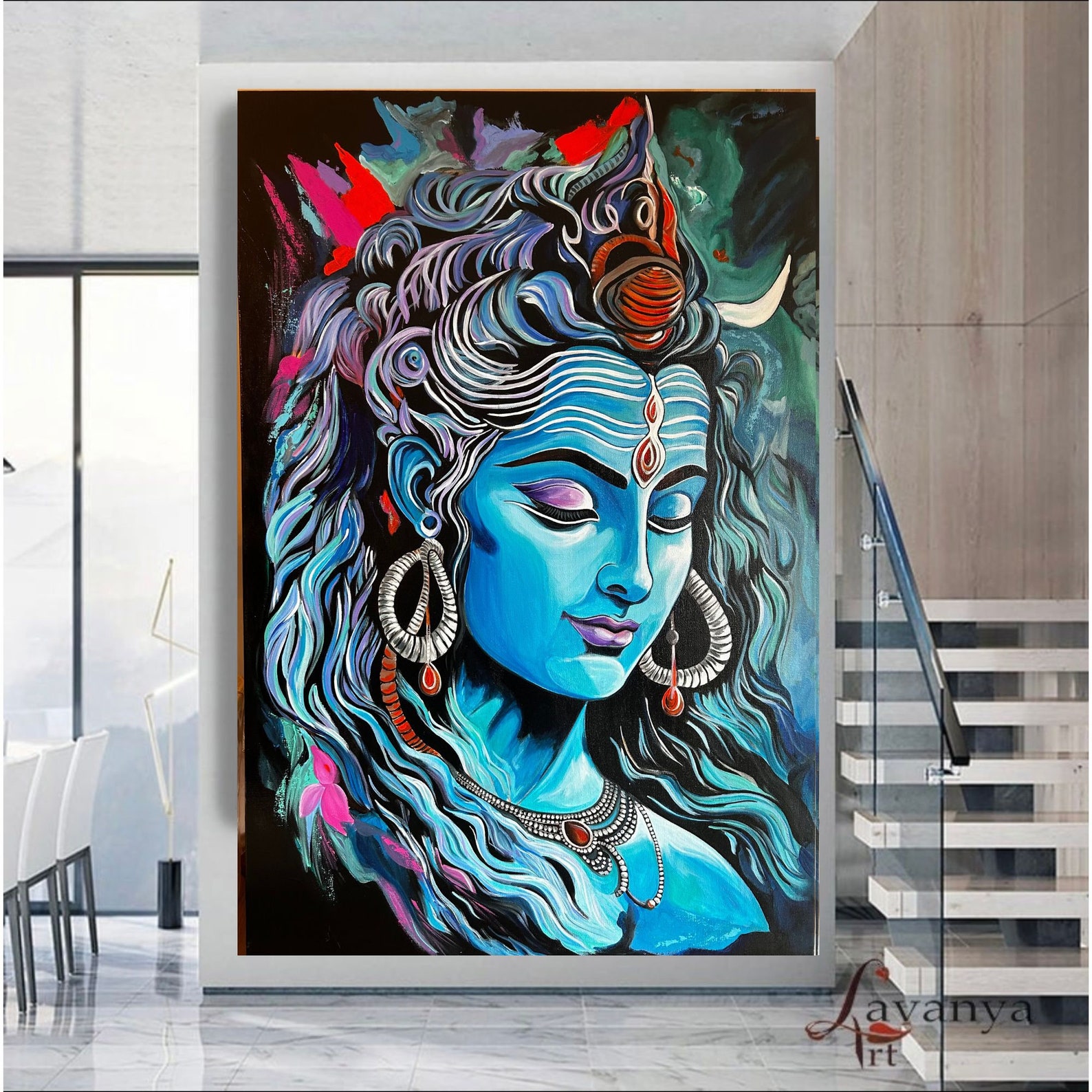 Shiva Acrylic Painting Lord Shiva Art Original Shiva Painting - Etsy Canada