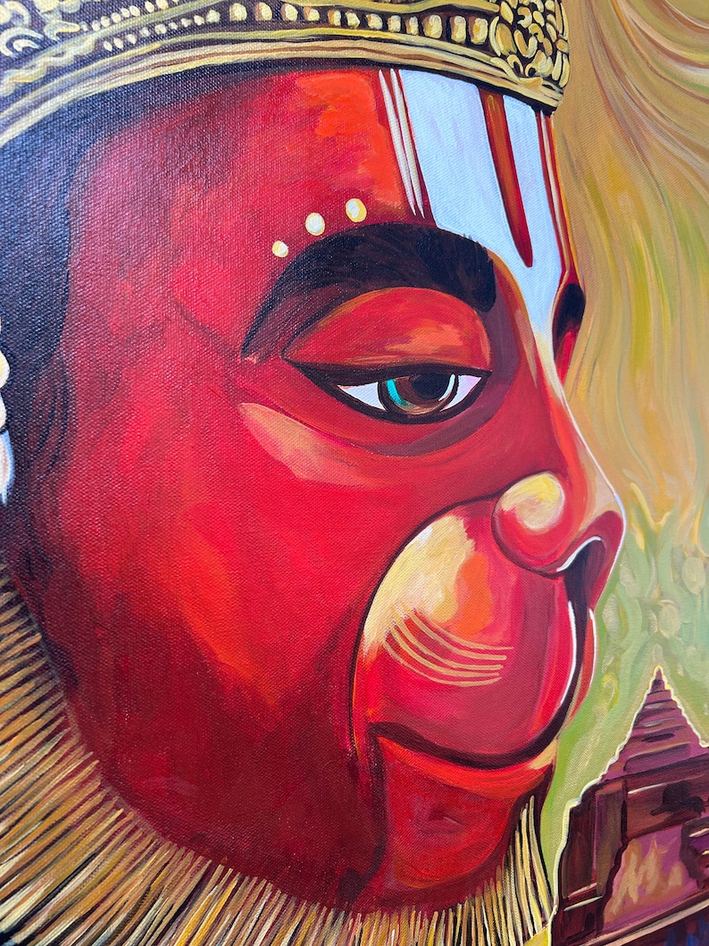 Acrylic Hanuman Ji Painting ,abstract Canvas Painting, Canvas Wall Art ...