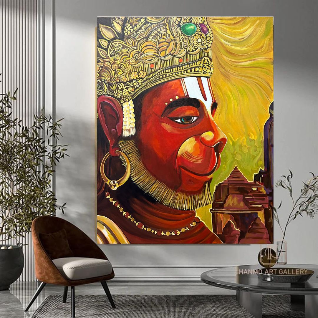 Acrylic Hanuman Ji Painting ,abstract Canvas Painting, Canvas Wall Art ...