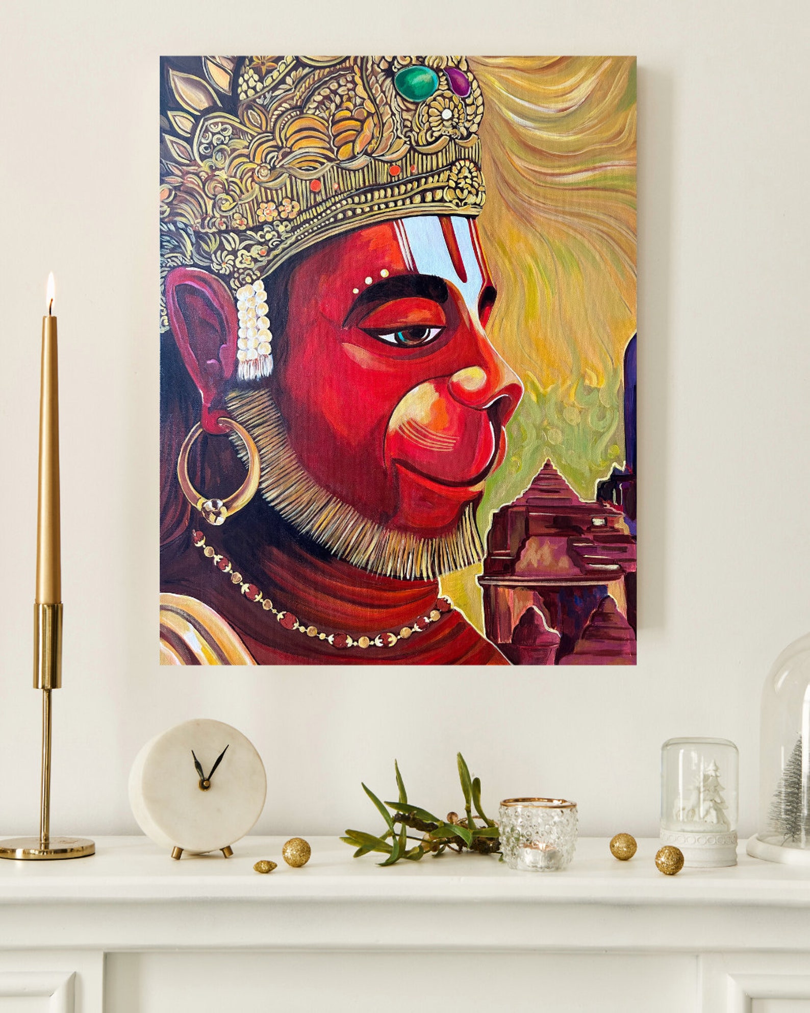 Acrylic Hanuman Ji Painting ,abstract Canvas Painting, Canvas Wall Art ...