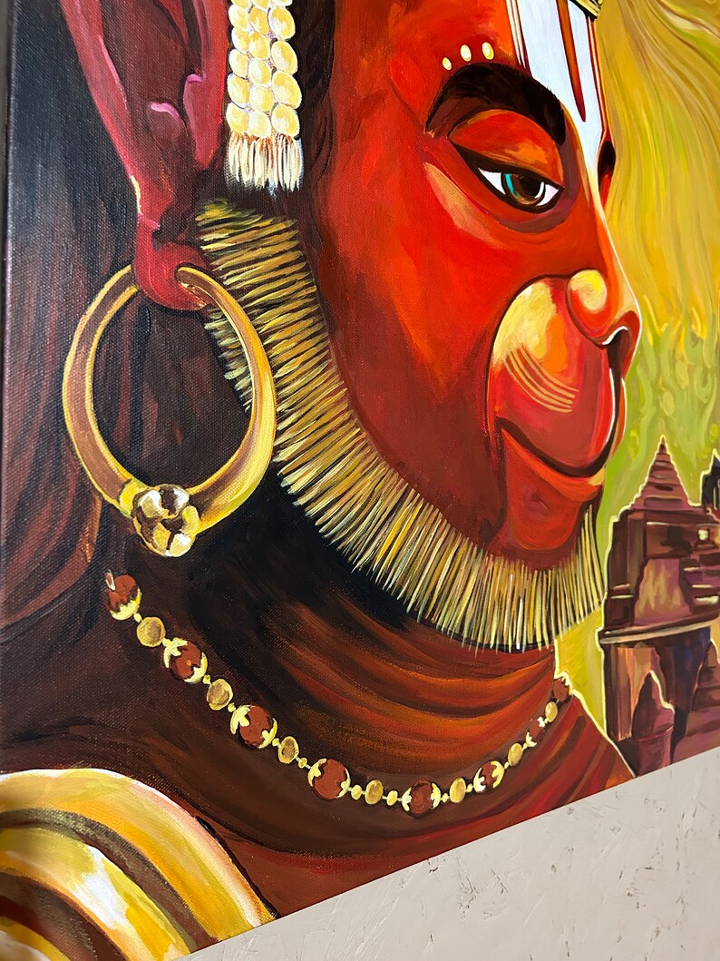 Acrylic Hanuman Ji Painting ,abstract Canvas Painting, Canvas Wall Art ...
