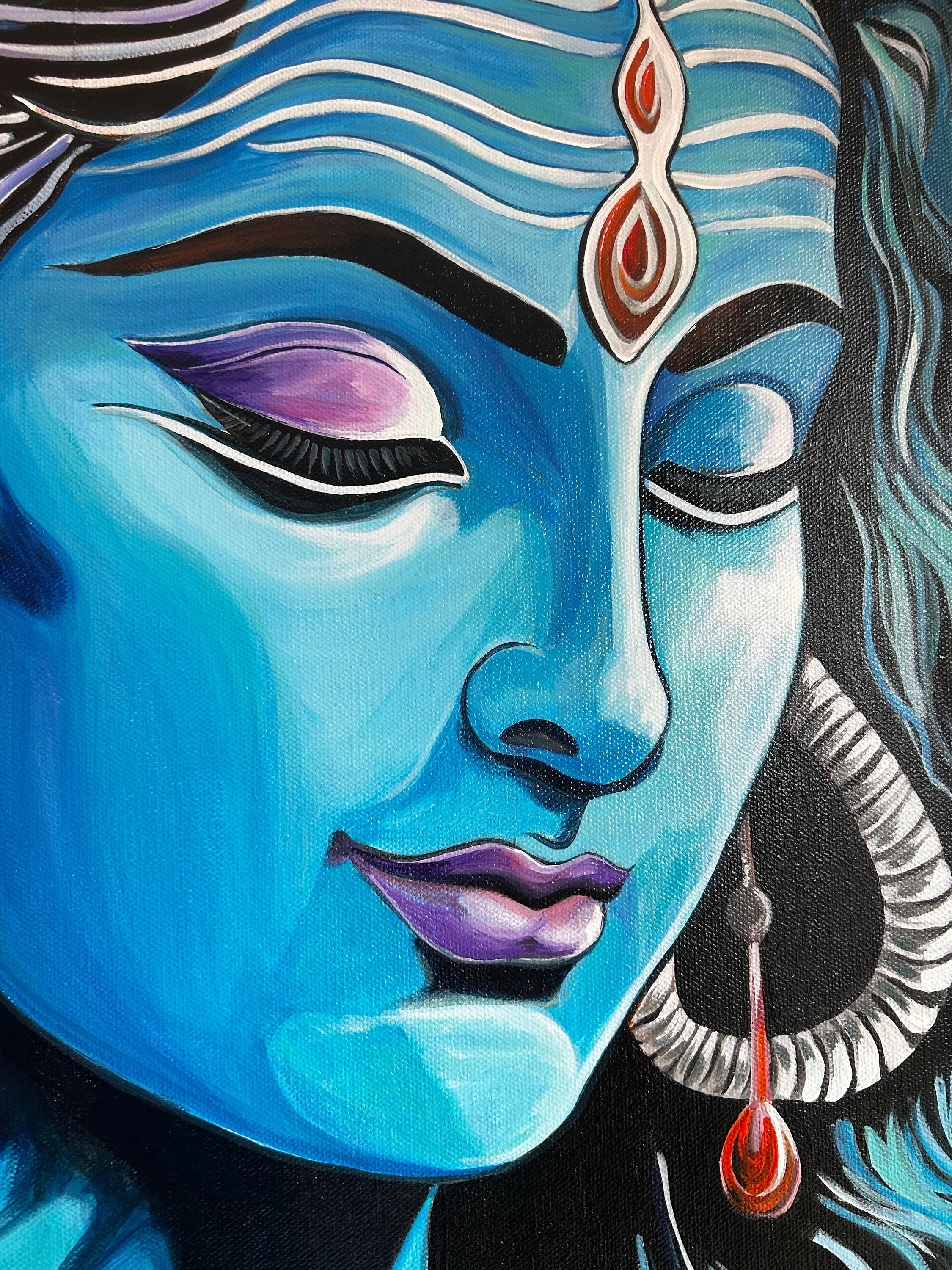 Shiva Acrylic Painting Lord Shiva Art Original Shiva Painting - Etsy Canada