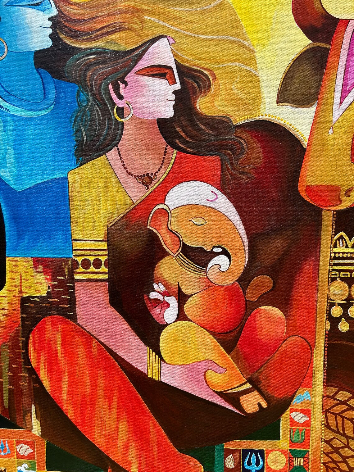Shiva Parivaar, Shiva Shakti, Ganesha ,hindu God, Shiva Acrylic ...