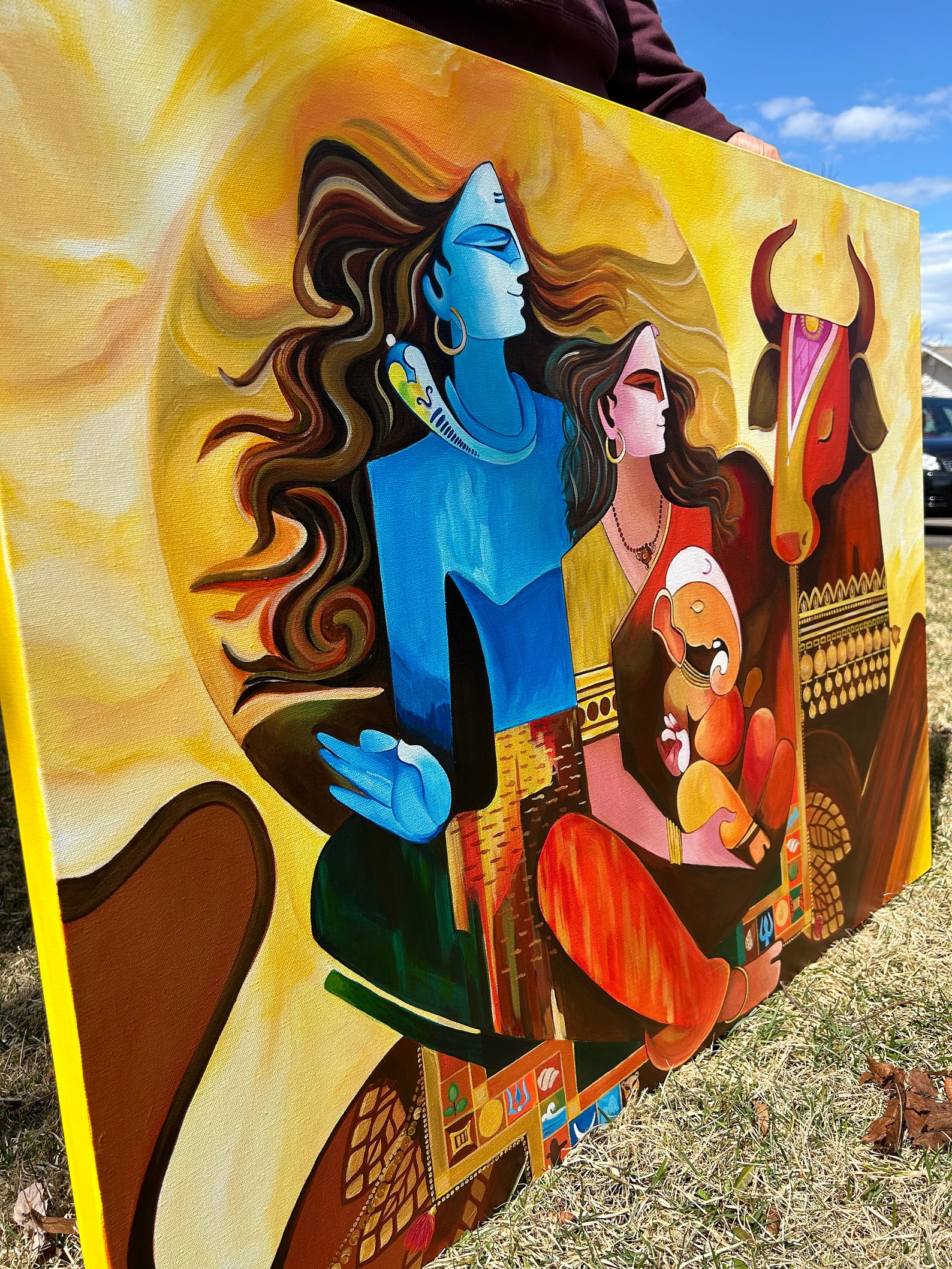 Shiva Parivaar, Shiva Shakti, Ganesha ,hindu God, Shiva Acrylic ...