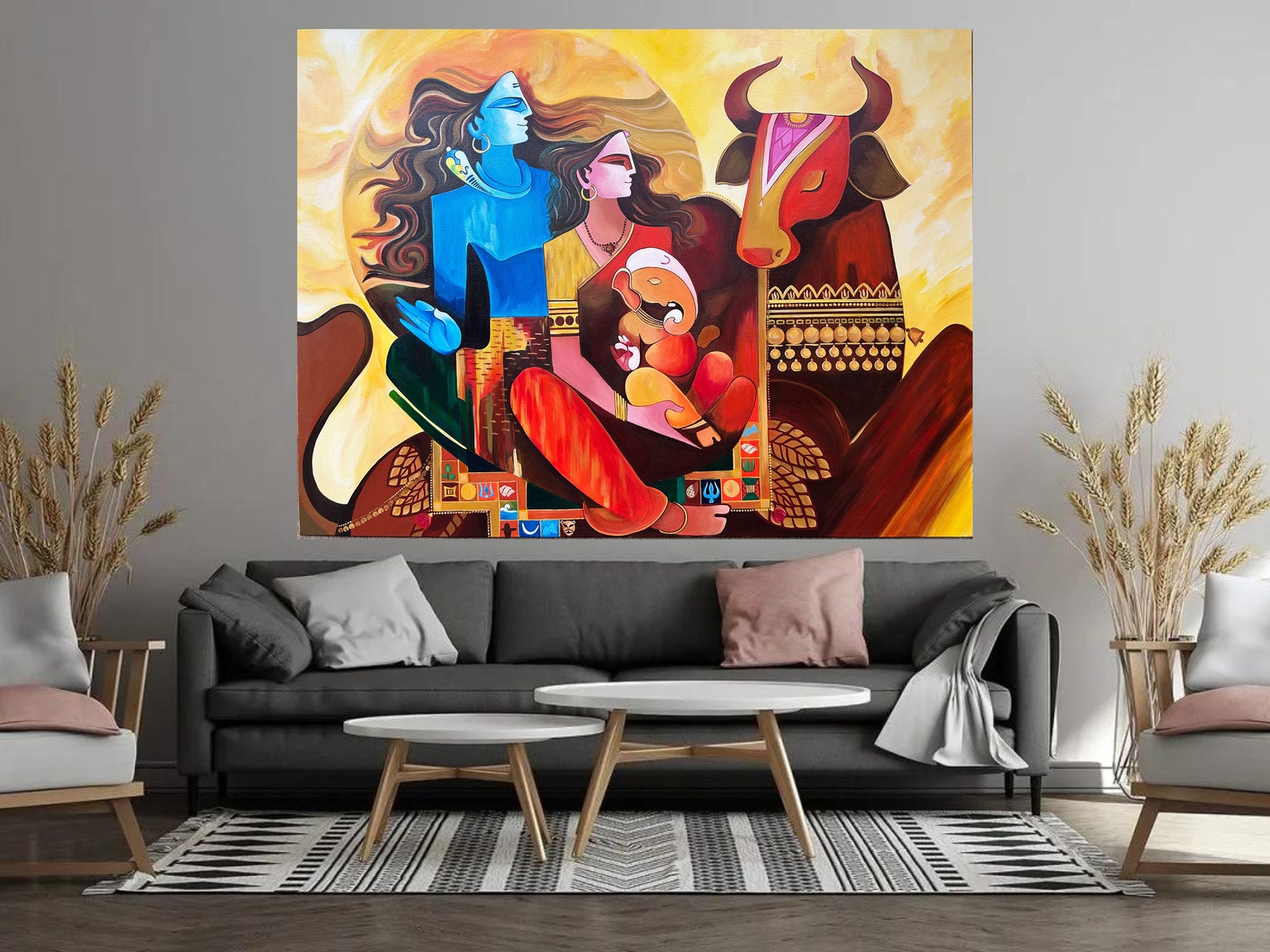 Shiva Parivaar, Shiva Shakti, Ganesha ,hindu God, Shiva Acrylic ...