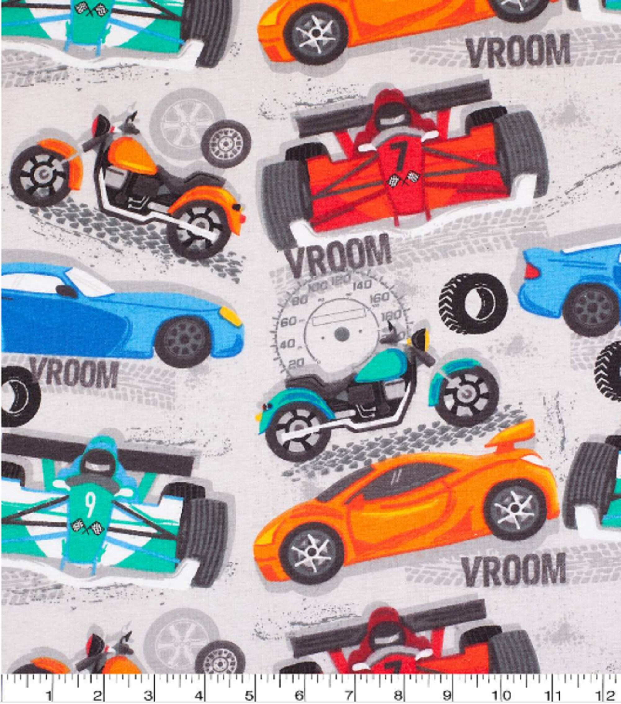 Cotton Flannel Race Cars Fabric Cotton Flannel by the Yard - Etsy Denmark