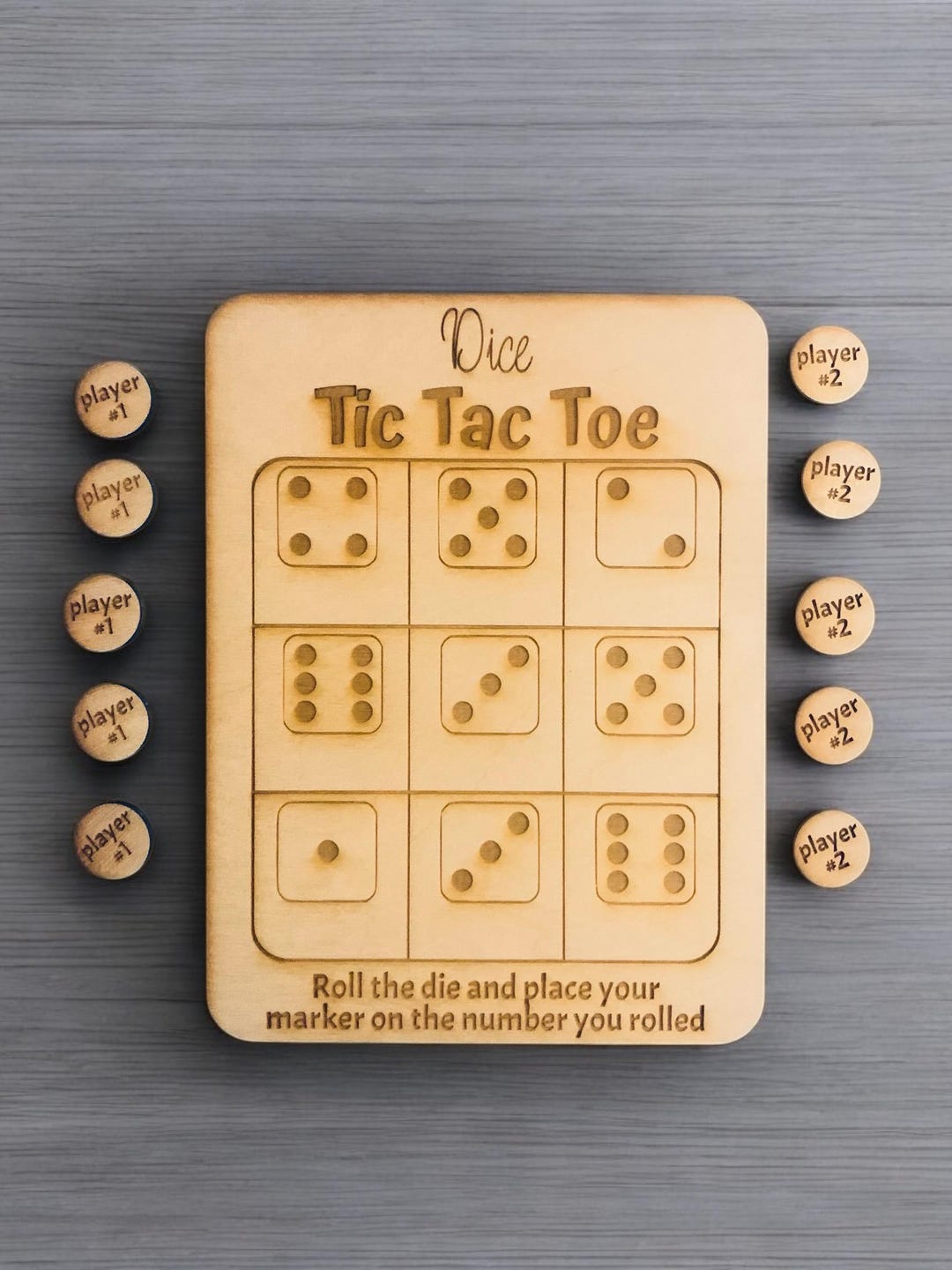Tick Tac Toe Board, Dice Tic Tac Toe Bored Game With A Twist Dice - Etsy