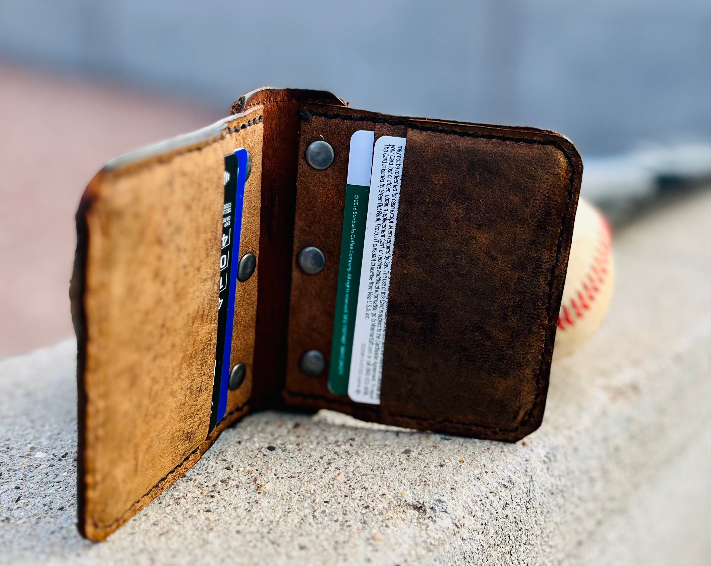 Baseball-themed Bifold Wallet - Etsy