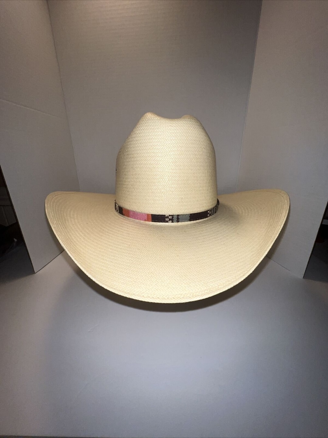 Wrangler Cowboy Hat Genuine Lamb Skin 7 Star Straw Made in Texas SIZE 7 ...