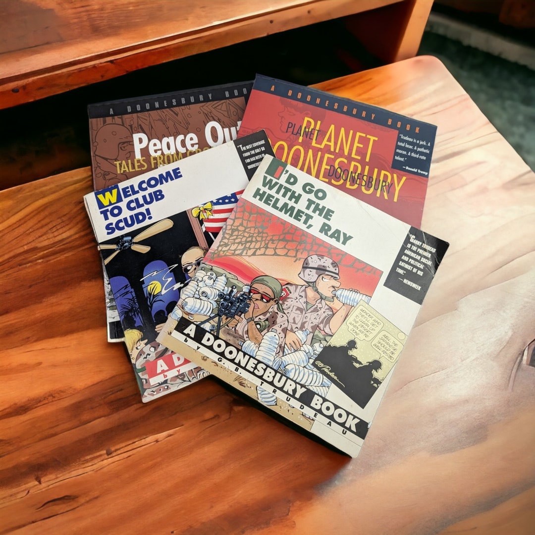 Set of 4 Doonesbury Comic Books by G.B. Trudeau Vintage Satirical ...