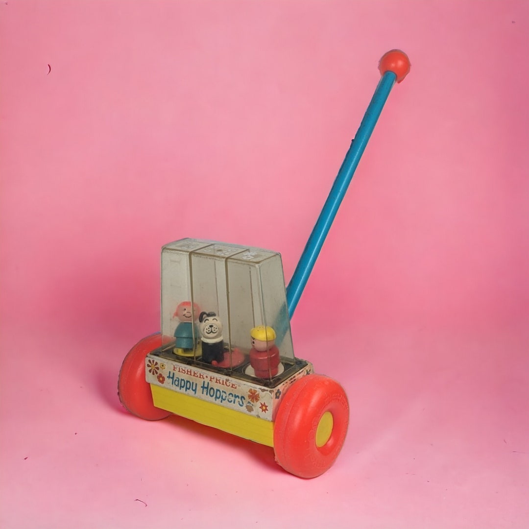 1969 Fisher Price Happy Hoppers Push Toy - Etsy