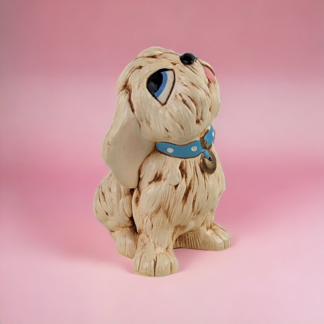 Pendelfin 'tammy' Dog With Blue Collar Stone Craft Figurine - Etsy