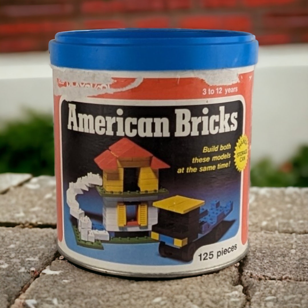 1976 Playskool American Bricks Building Block Set - Etsy