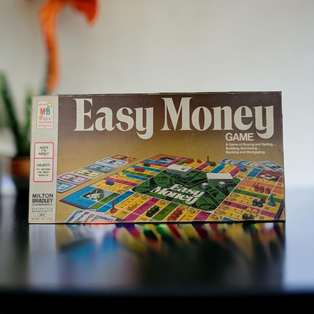 Vintage 1974 Easy Money Game by Milton Bradley, Family Board Game ...