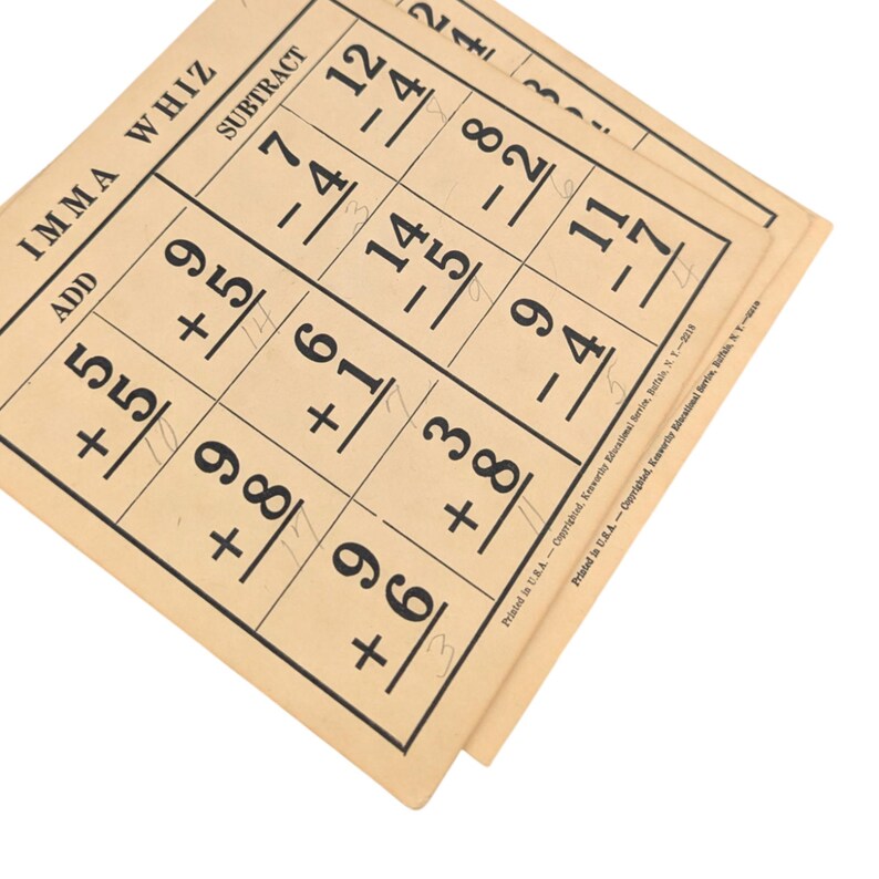 Vintage Imma Whiz Math Game: Addition & Subtraction - Etsy