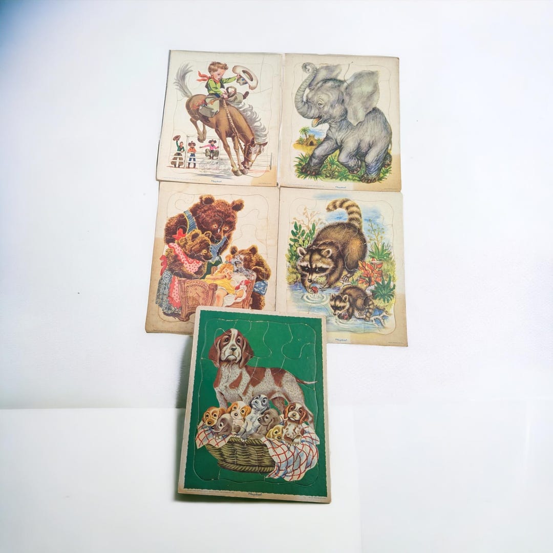 Vintage Playskool Tray Puzzles, Kids Puzzles, Children's Puzzles ...