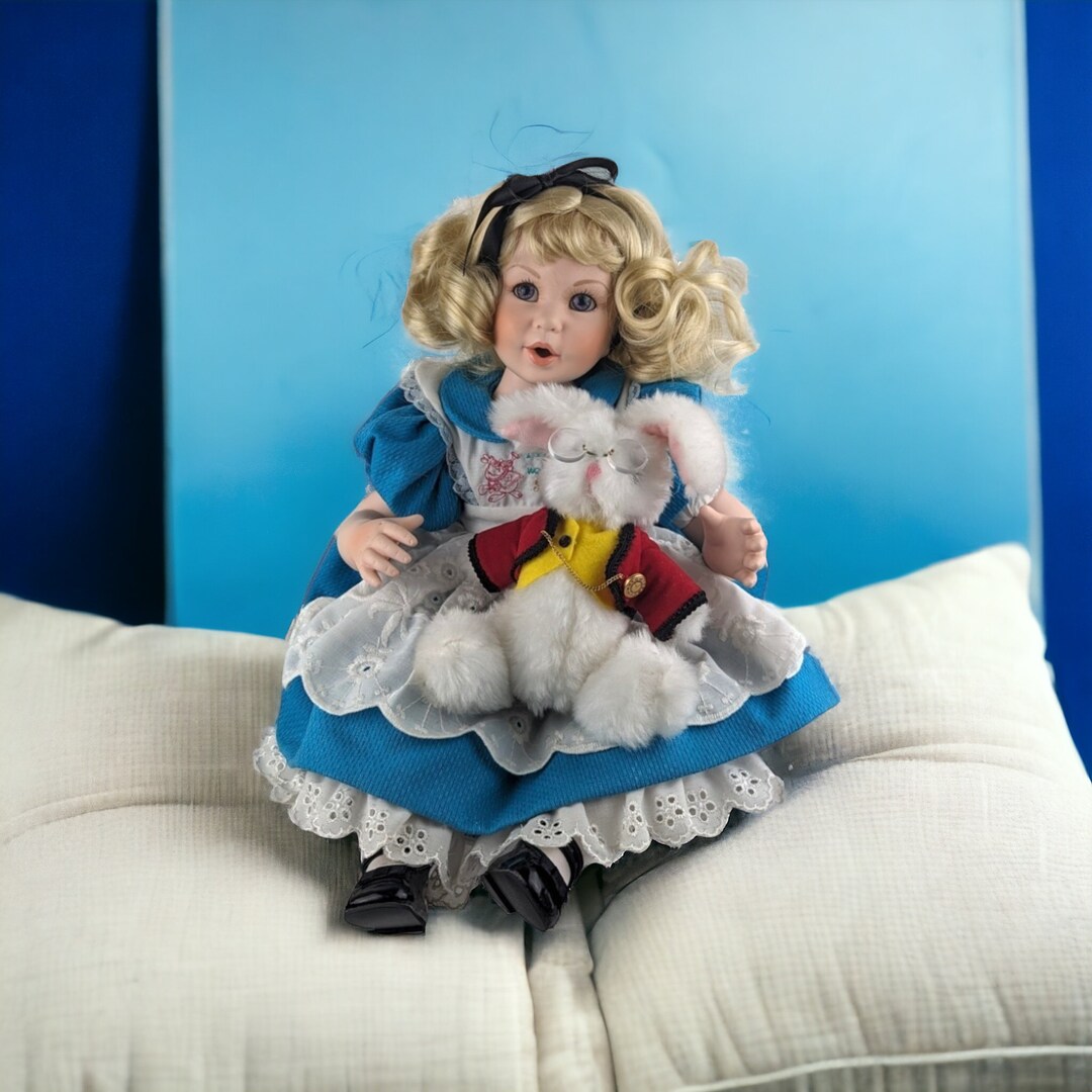 Vintage Disney Baby Alice in Wonderland Doll and Rabbit - Etsy