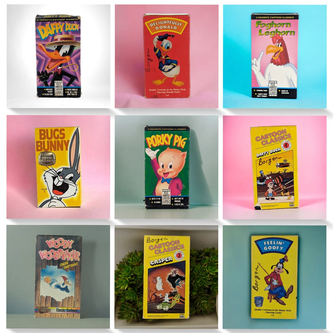 Vintage Looney Tunes VHS Tapes Bugs Bunny, Daffy Duck, Foghorn Leghorn ...
