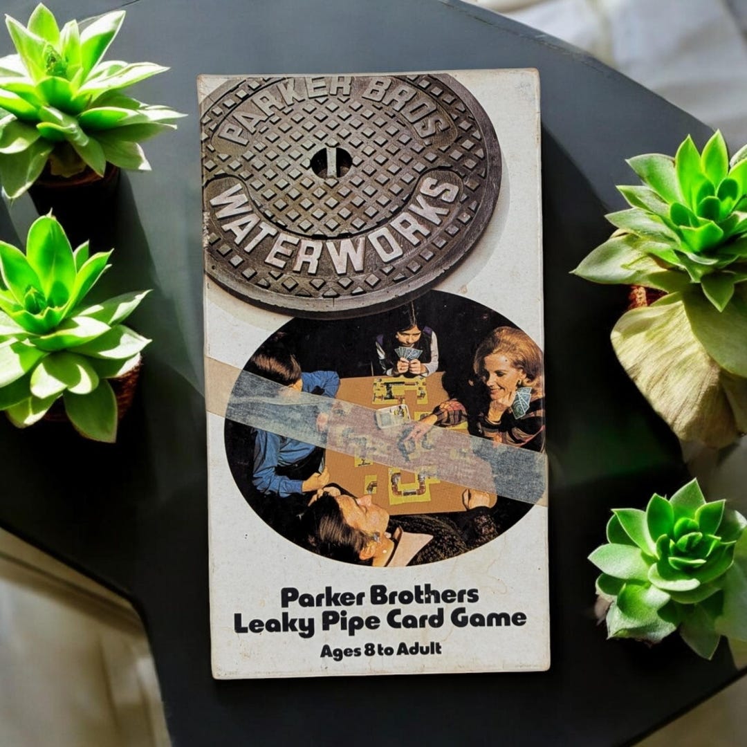 Vintage 1972 Parker Brothers Leaky Pipe Card Game Complete & Good ...