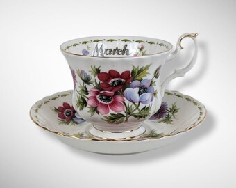Royal Albert March Tea Cup - Etsy