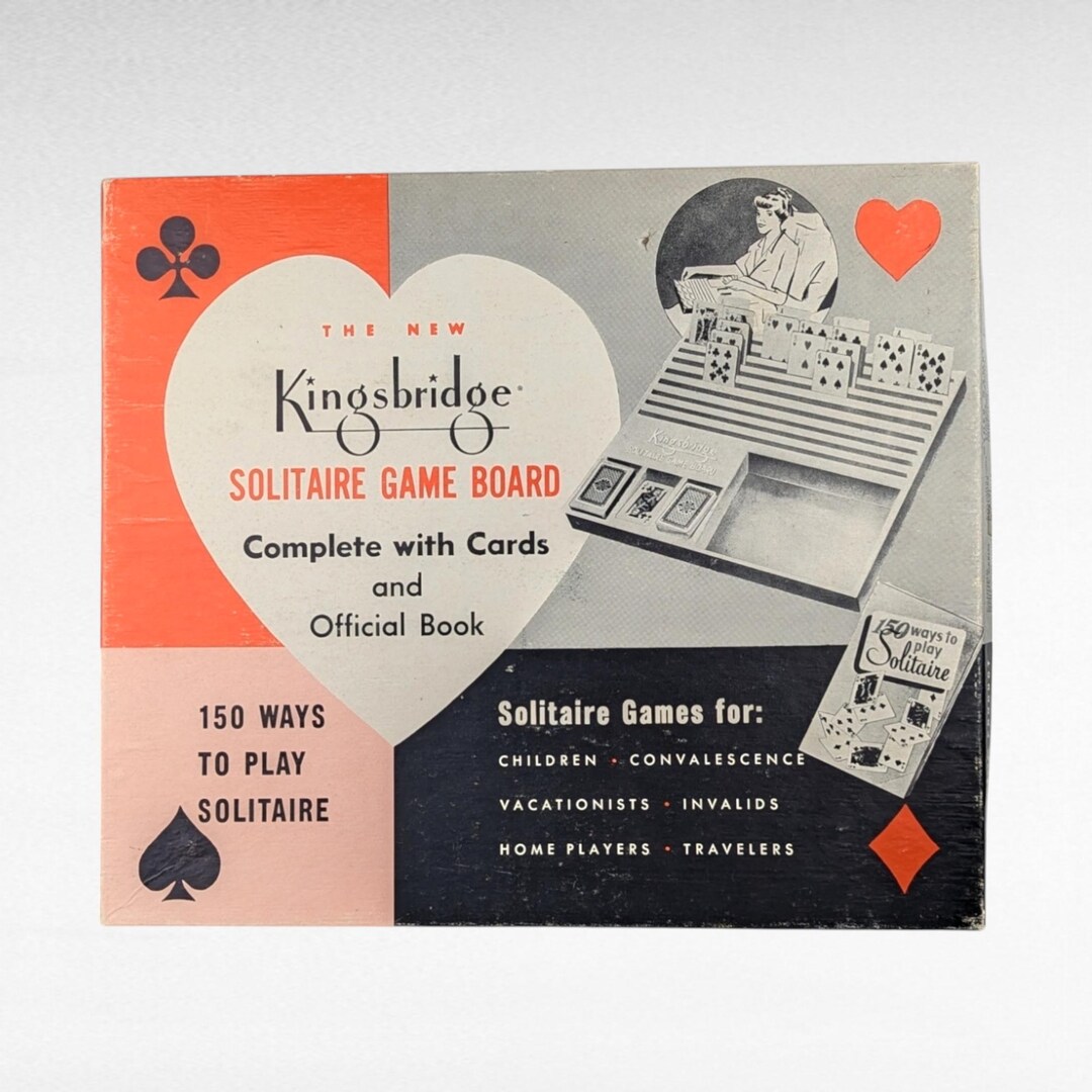 Vintage 1950s Kingsbridge Solitaire Game Complete With Cards and Book ...