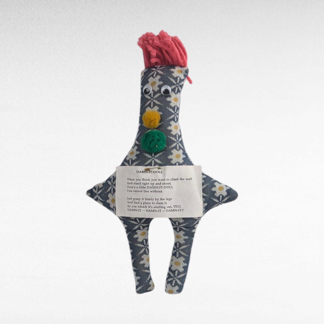 Vintage Handmade Damn It Doll, Funny Gag Gift for Stress Relief ...