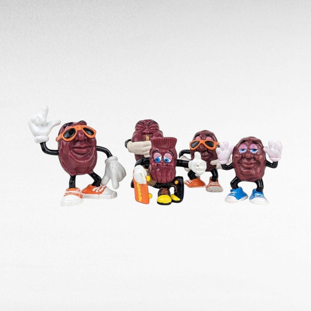 Set of 5 Vintage California Raisins PVC Figures | 80s & 90s Toys ...