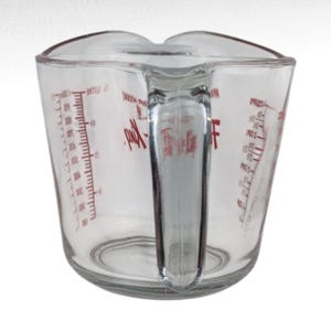 Vintage Anchor Hocking Glass Measuring Cup, 32oz 4 Cup 1 Litre, Red ...