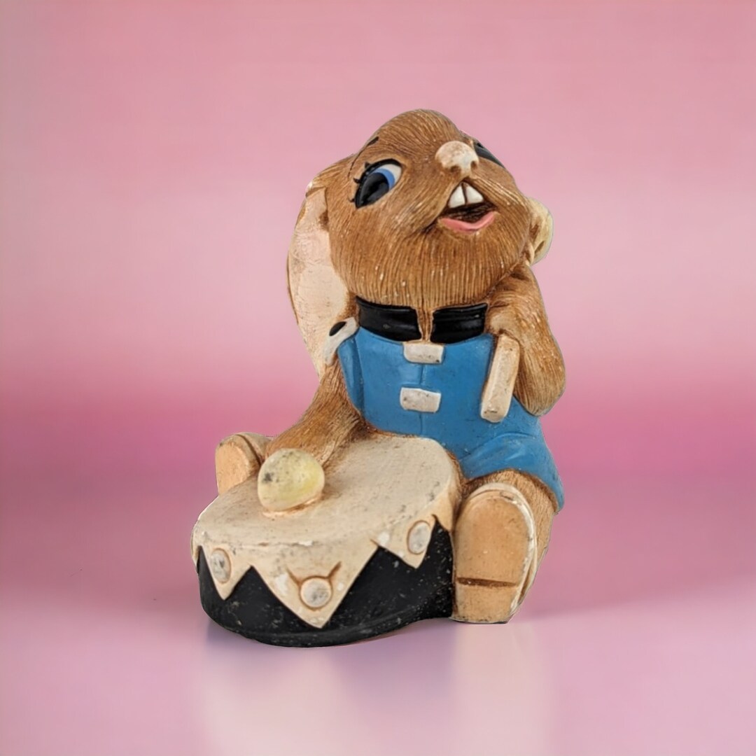 Vintage Pendelfin 'bongo' Blue Shirt Stone Craft Figurine - Etsy