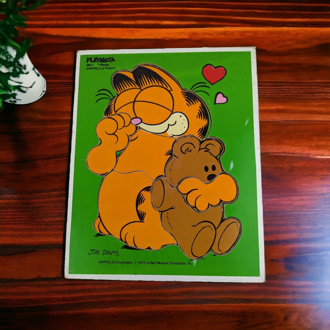 Vintage 1978 Jim Davis Garfield Board Puzzle 11.5 X 9.5 Classic ...