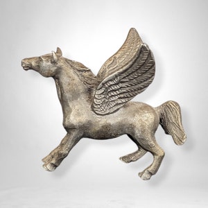 Vintage Pewter Pegasus Figurine Mythical Decor 2 1/4 Tall Excellent ...