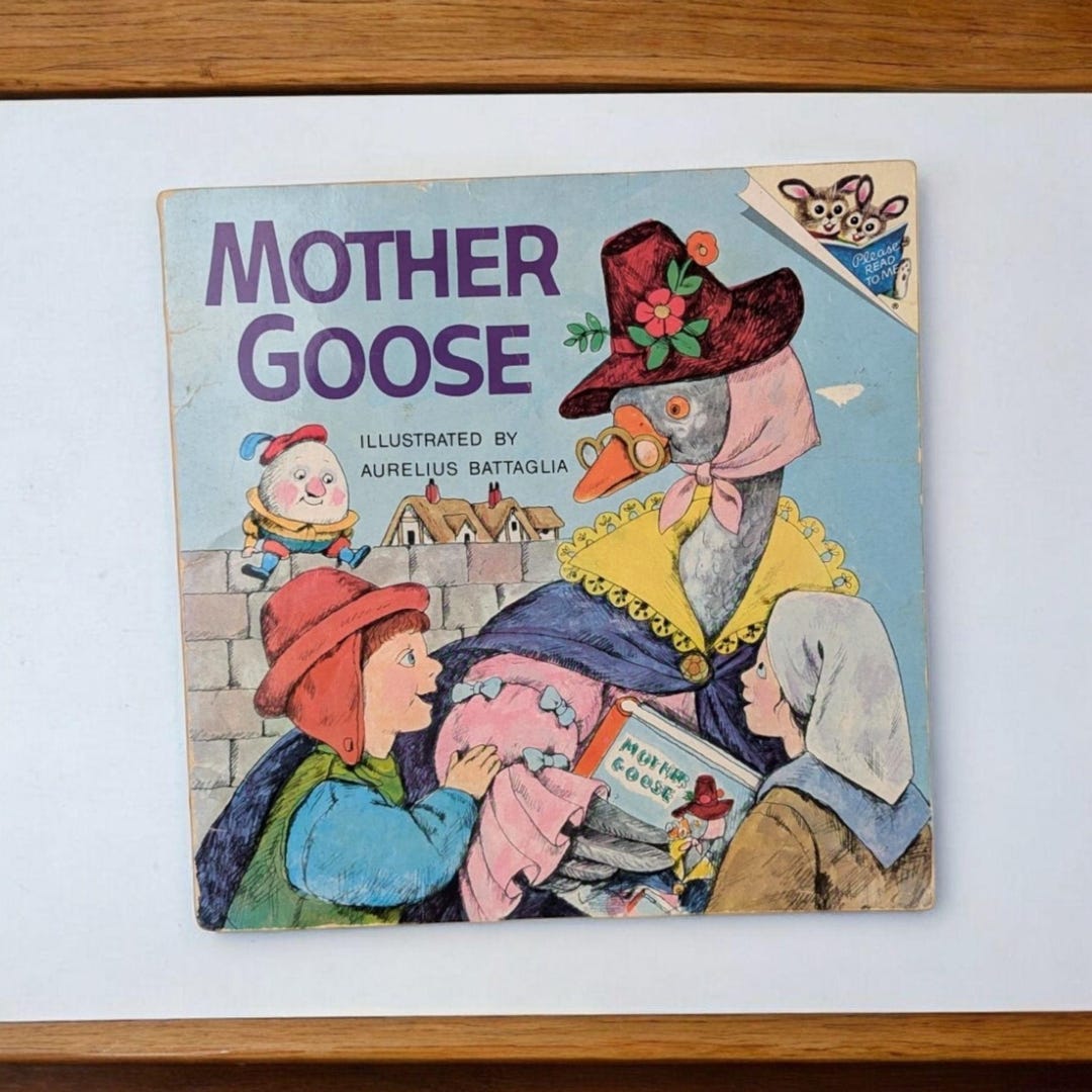 Vintage 1973 Mother Goose Book | Illustrated by Aurelius Battaglia ...