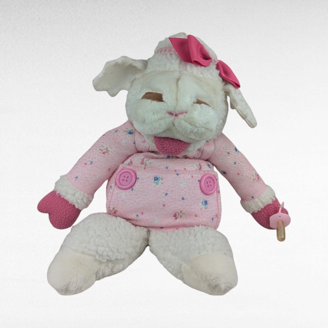 Vintage 1990 Baby Lamb Chop Plush Hand Puppet, Shari Lewis, Lamb Chop ...