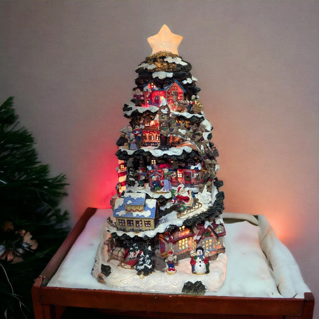 Vintage Kmart Trim A Tree Lighted Christmas Tree Village Christmas ...