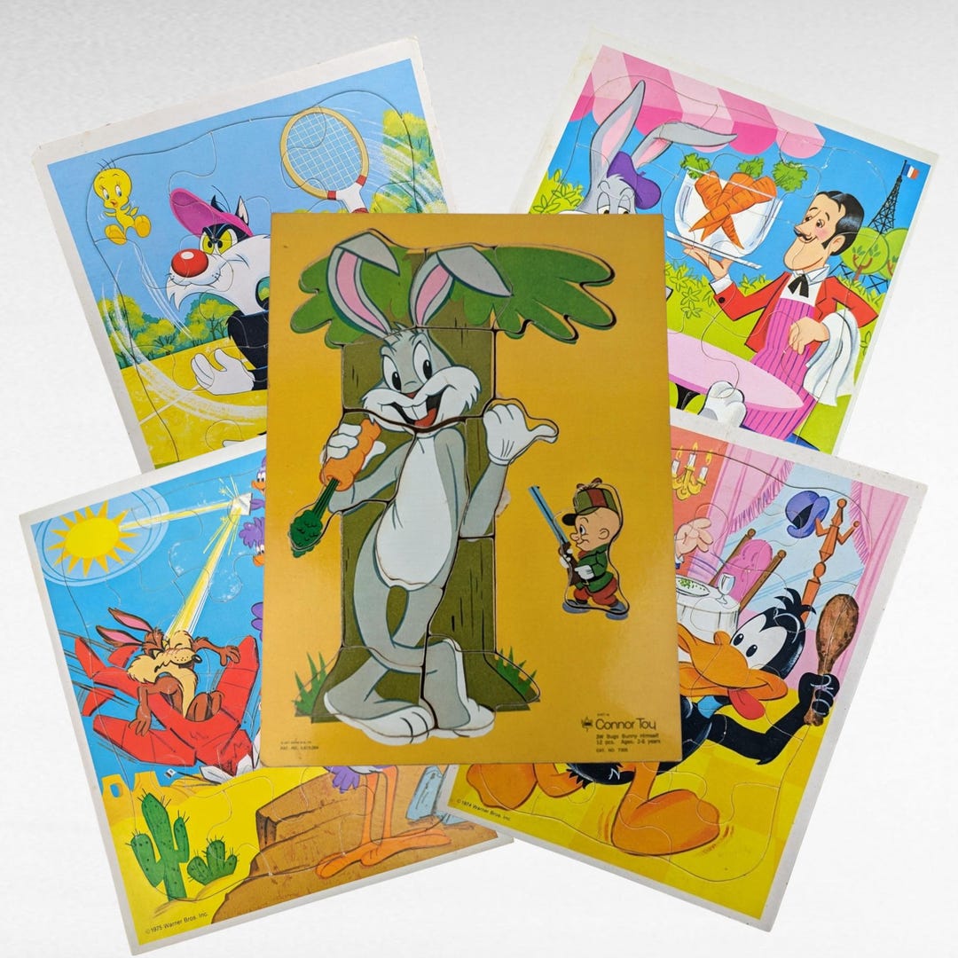 Vintage Looney Tunes Puzzles, 1970s Whitman Puzzles, 1971 Bugs Bunny ...