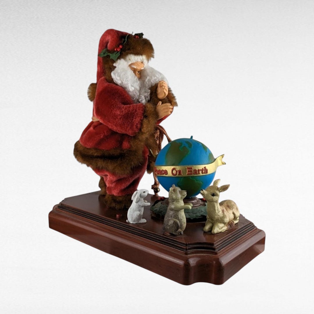 Vintage Gemmy Animated Santa With Globe | Musical Christmas Decor ...