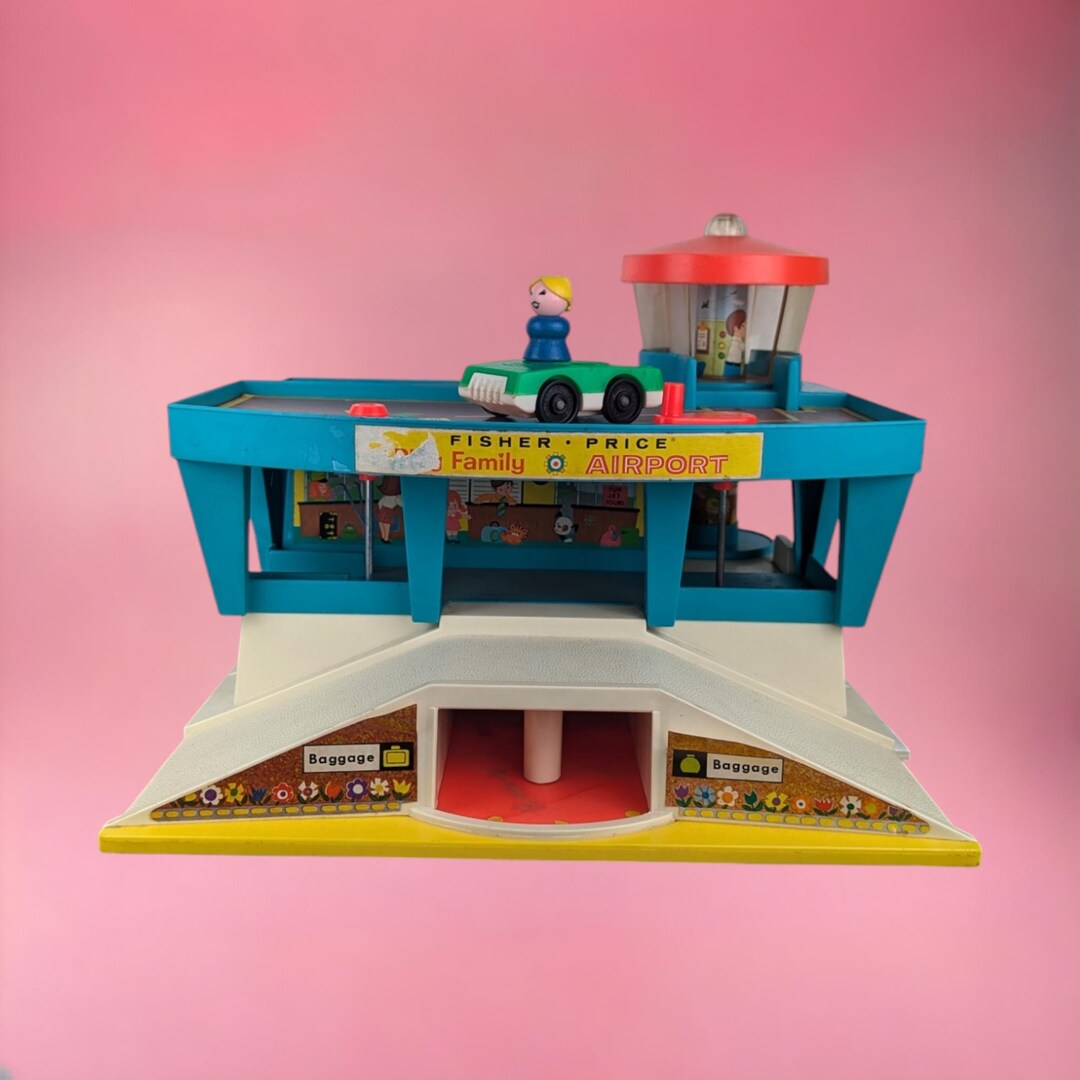 Vintage 1972 Fisher Price Play Family Airport Nostalgic Toy Gift for ...
