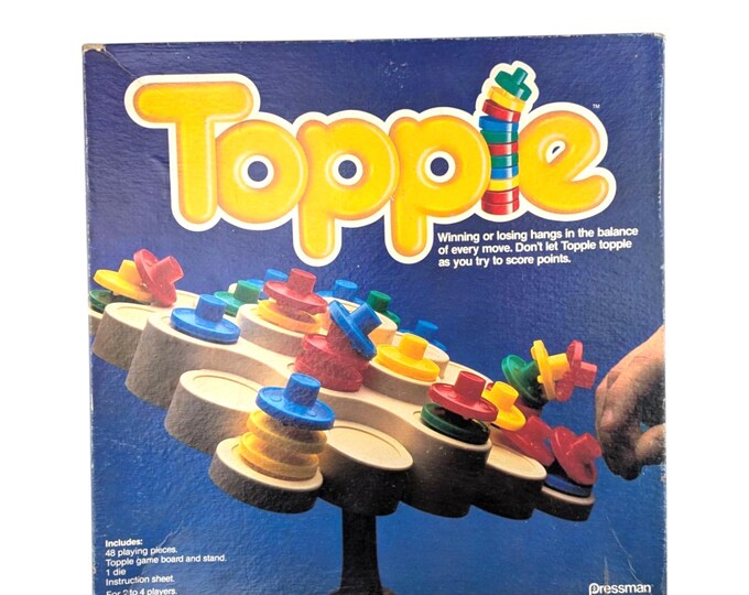 Complete 1984 Pressman Topple Game: Vintage Stacking & Balance ...