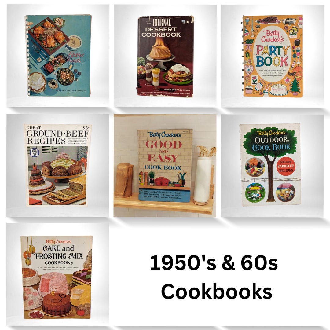 Vintage Cookbook Collection 1950s & 1960s Recipes Betty Crocker ...