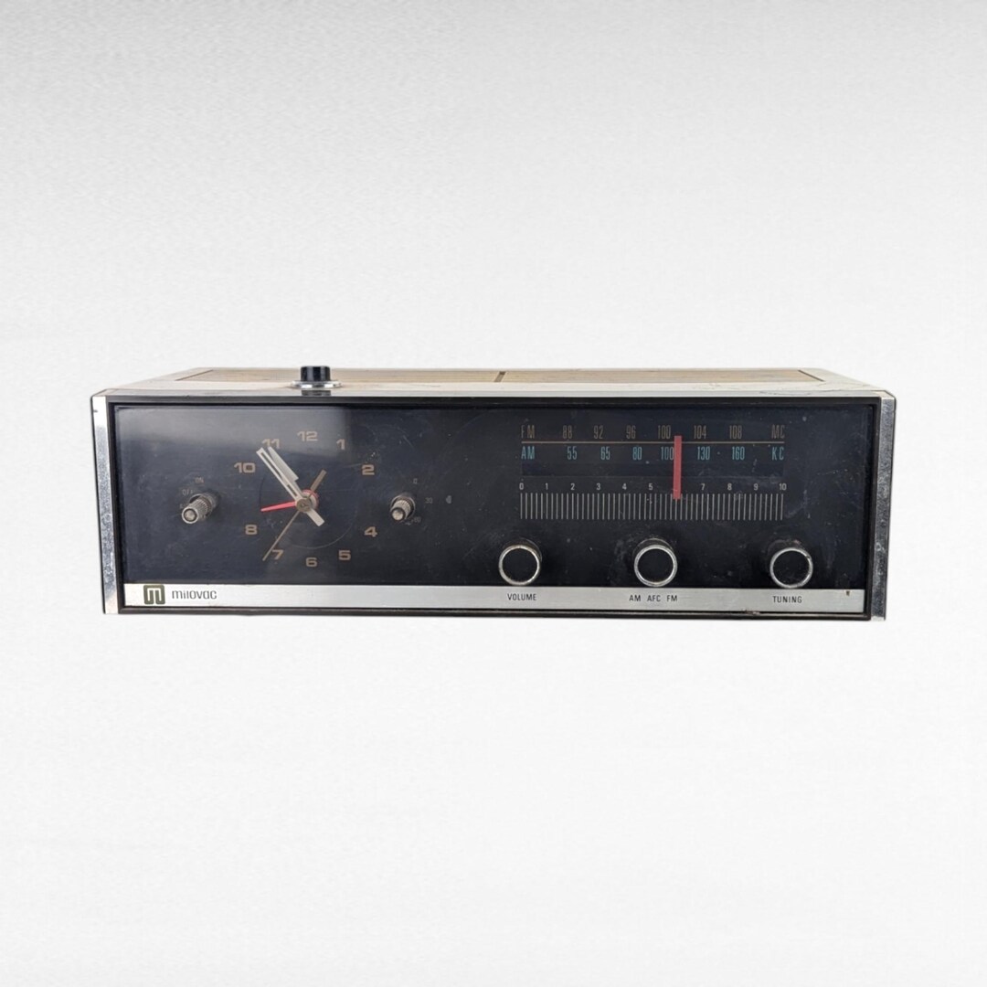 Vintage Milovac TR-707 Clock Radio, Analog Alarm, Retro Bedside Radio ...