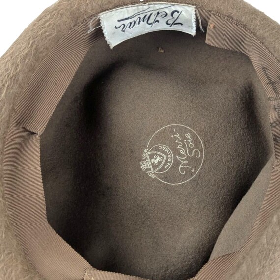 1960s Taupe Fur Felt Pillbox Hat: Vintage BelMar Bow … - Gem