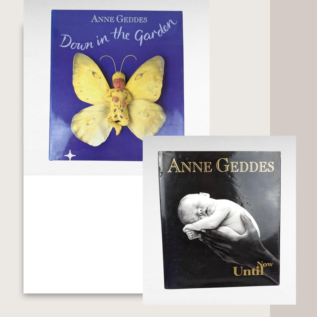 Anne Geddes Book Pair, Down in the Garden, Until Now, Photography Books ...