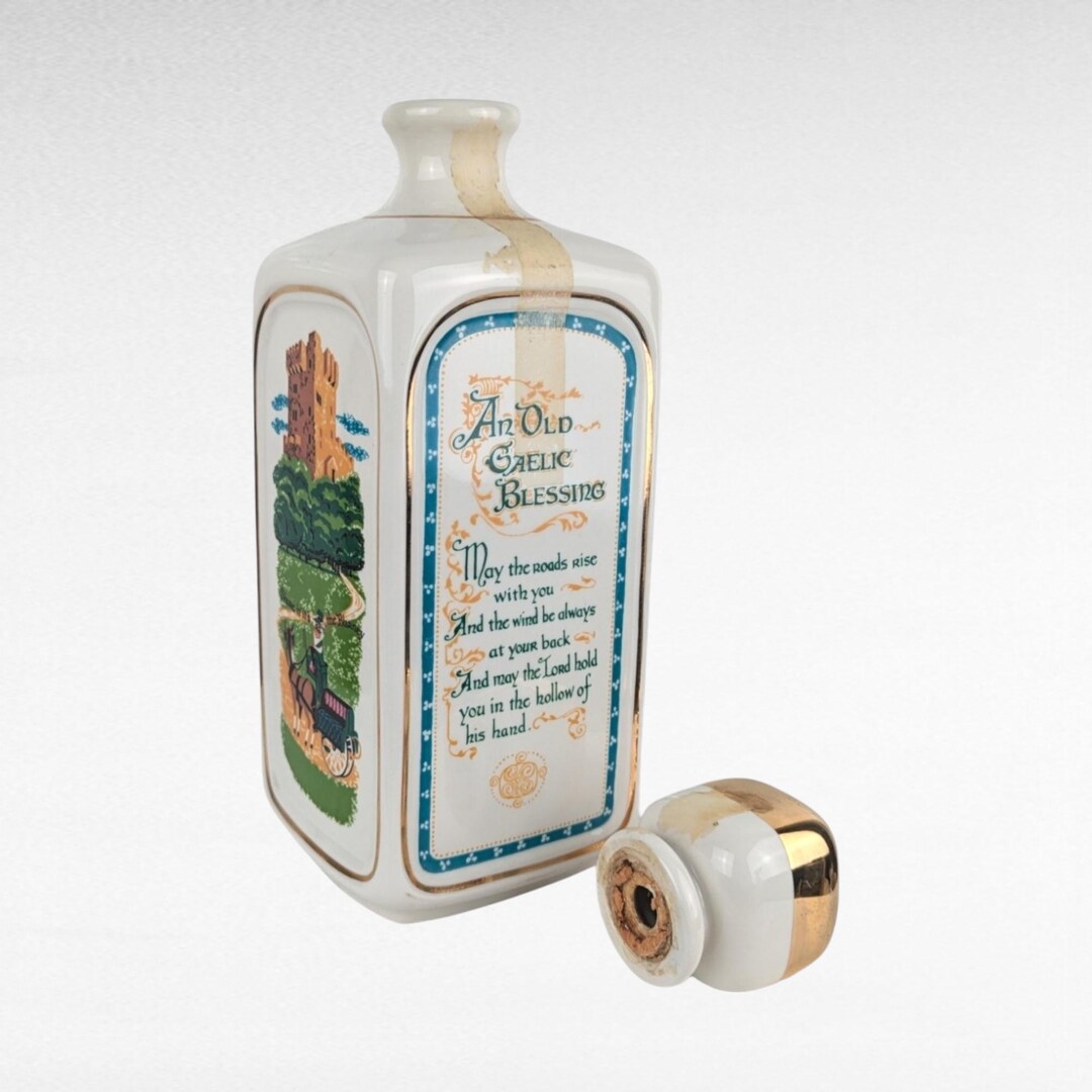1970 Old Fitzgerald "an Old Gaelic Blessing" Decanter, Vintage Whiskey ...