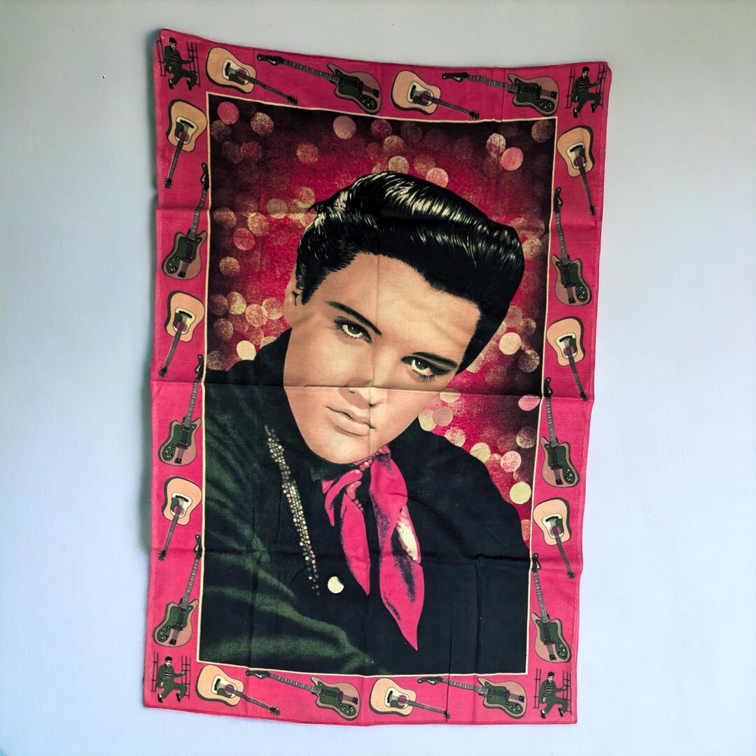 Vintage Elvis Presley Tapestry Wall Hanging, Rock and Roll Decor, ATC ...