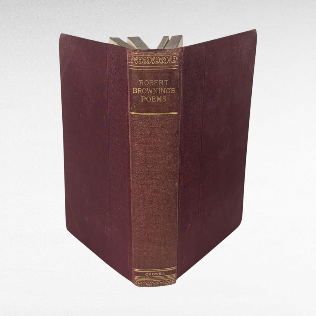 Antique Robert Browning's Selected Poems, Hardcover Book, Poetry ...