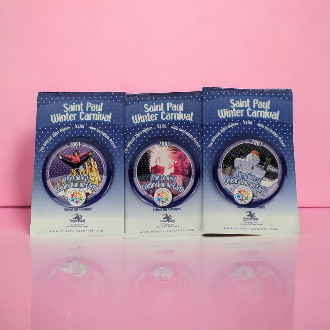 Vintage 2001 Saint Paul Winter Carnival Button Set Collectible ...