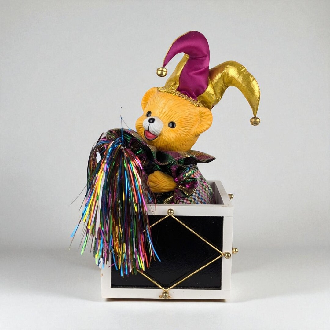 Vintage San Francisco Music Box Jester Bear: Animated Musical Toy - Etsy