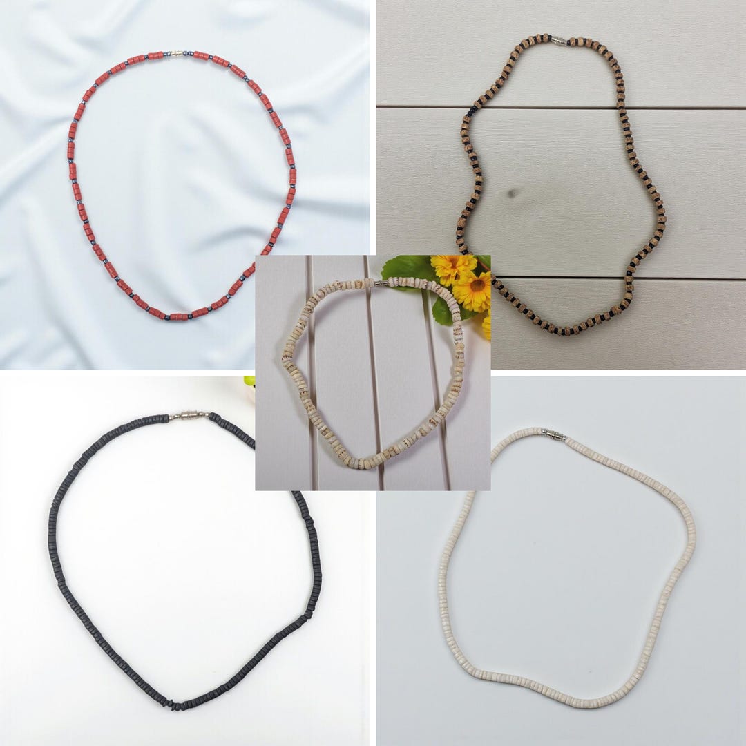 Vintage 1990s Puka Shell Choker: Your Choice of 90s Surfer Heishi ...