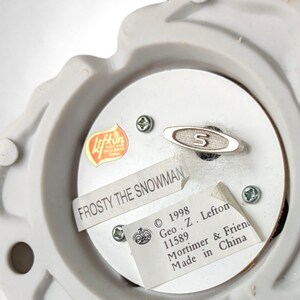 1998 Geo Z. Lefton frosty the Snowman Music Box - Etsy