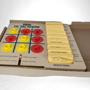 Vintage 1978 Bible Tic Tac Know Game Complete Educational Family Fun ...